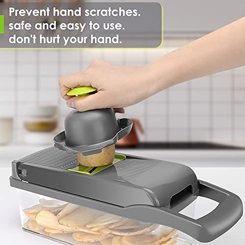 AHCZDDK Vegetable Chopper - Time-and Labor-Saving Food Chopper - Pro Onion Chopper Vegetable Cutter and Dicers ,12 in 1 Multifunctional Veggie Chopper,Container for Salad Potato Carrot Garlic…