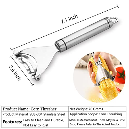 Stainless Steel Corn Peeler, Magic Corn Cob Stripper Tool - Corn Peeler for Corn On The Cob, Removes Kernels From Corn Cobs In Seconds, Kitchen Gadget (Set of 2)