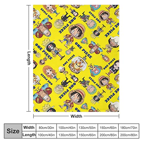 Anime Pirate Flannel Throw Blanket Soft Resistant for Living Room/Bedroom/Sofa/Chair 50"x60"