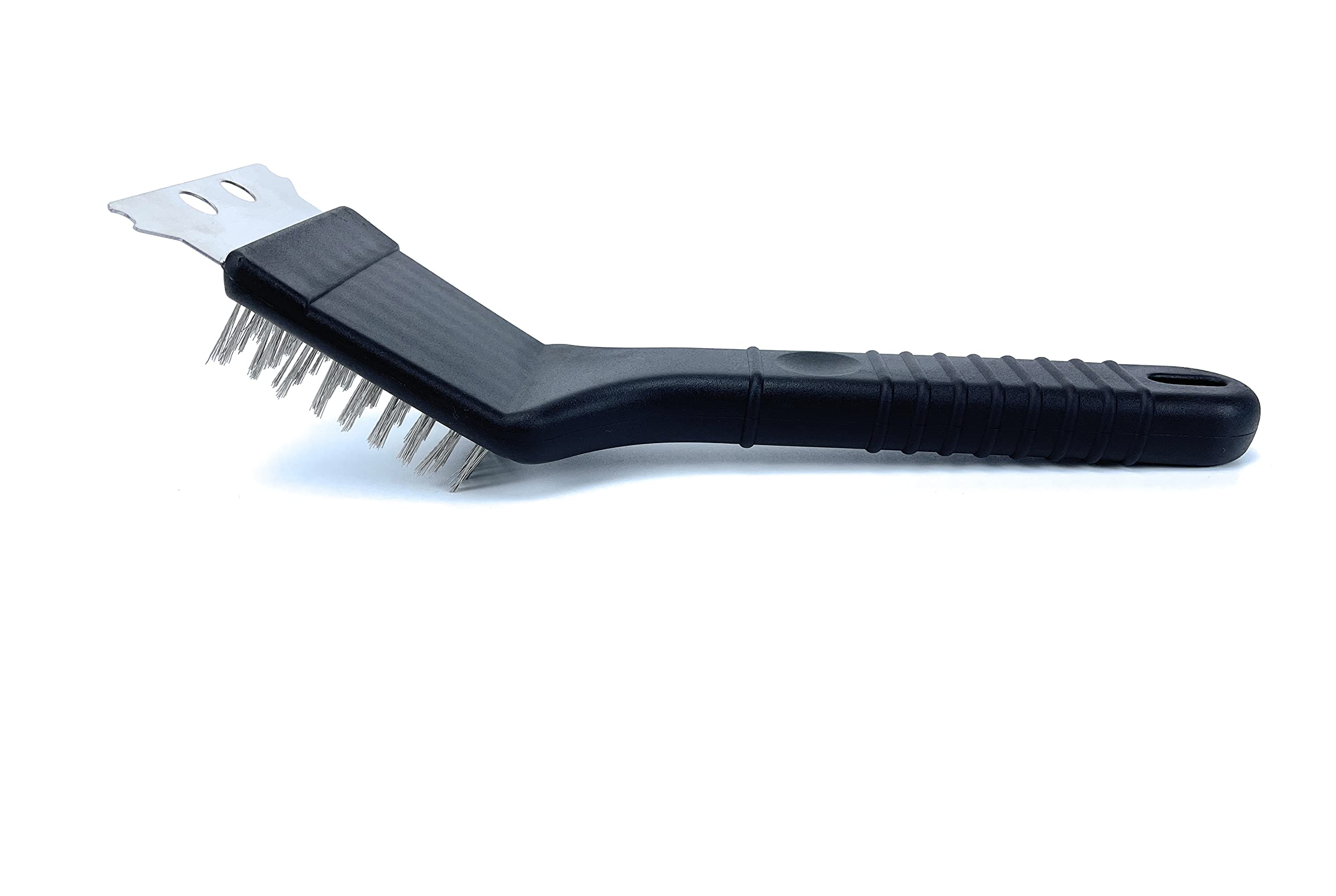 Barbecue Partner Small BBQ Cleaner Steel Wire Grill Brush and Scraper for Grime with Plastic Handle 8 inches