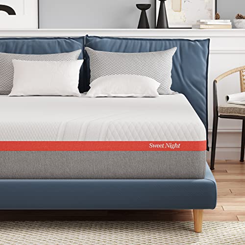 Sweetnight Queen Mattress, 12 Inch Gel Memory Foam Mattress for Cool Sleep & Pressure Relief, Medium Firm Mattress with Motion Isolation, Clarity