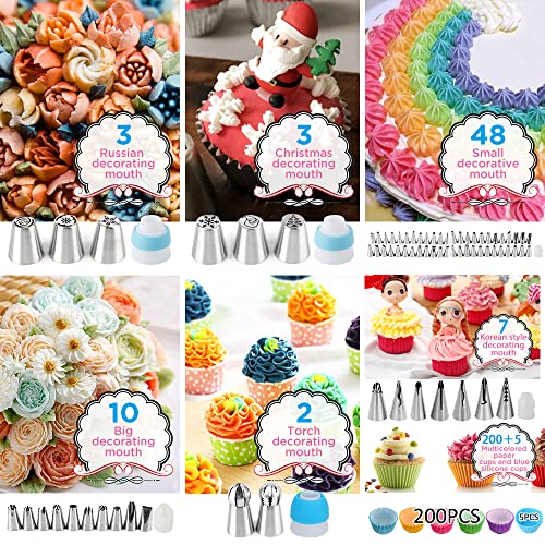 Cake Decorating Kit,635 Pcs Cake Decorating Supplies With 3 Springform Pan Sets Icing Piping Nozzles Cake Rotating Turntable Cake Topper Piping Bags Cake Carrier Holder,Cake Baking Supplies Set Tools