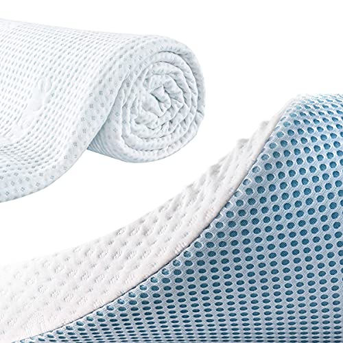 subrtex 2 Inch Bed Mattress Topper and Removable Bamboo Cover Bundle (Twin)