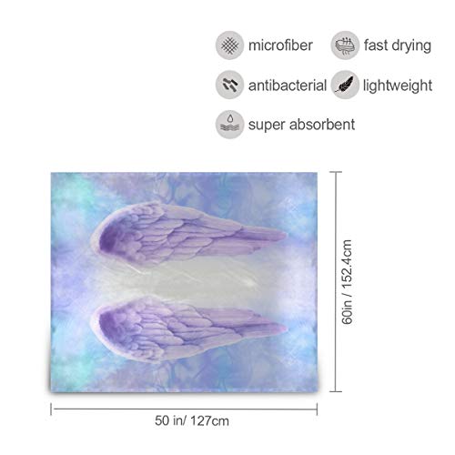 Angel Wings Plush Throw Blankets Purple Summer Blanket for Bed Couch and Living Room Suitable 50x60inch 2040278