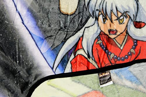 Bioworld Inuyasha The Final Act Anime Inuyasha and Naraku Soft Plush Fleece Throw Blanket 45" x 60"