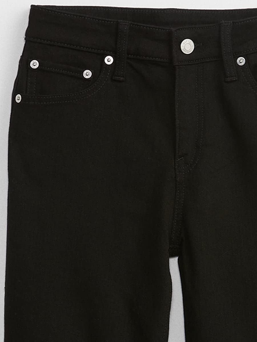 GAP Womens Classic Straight Fit Jeans, Black Wash, 27 Long US