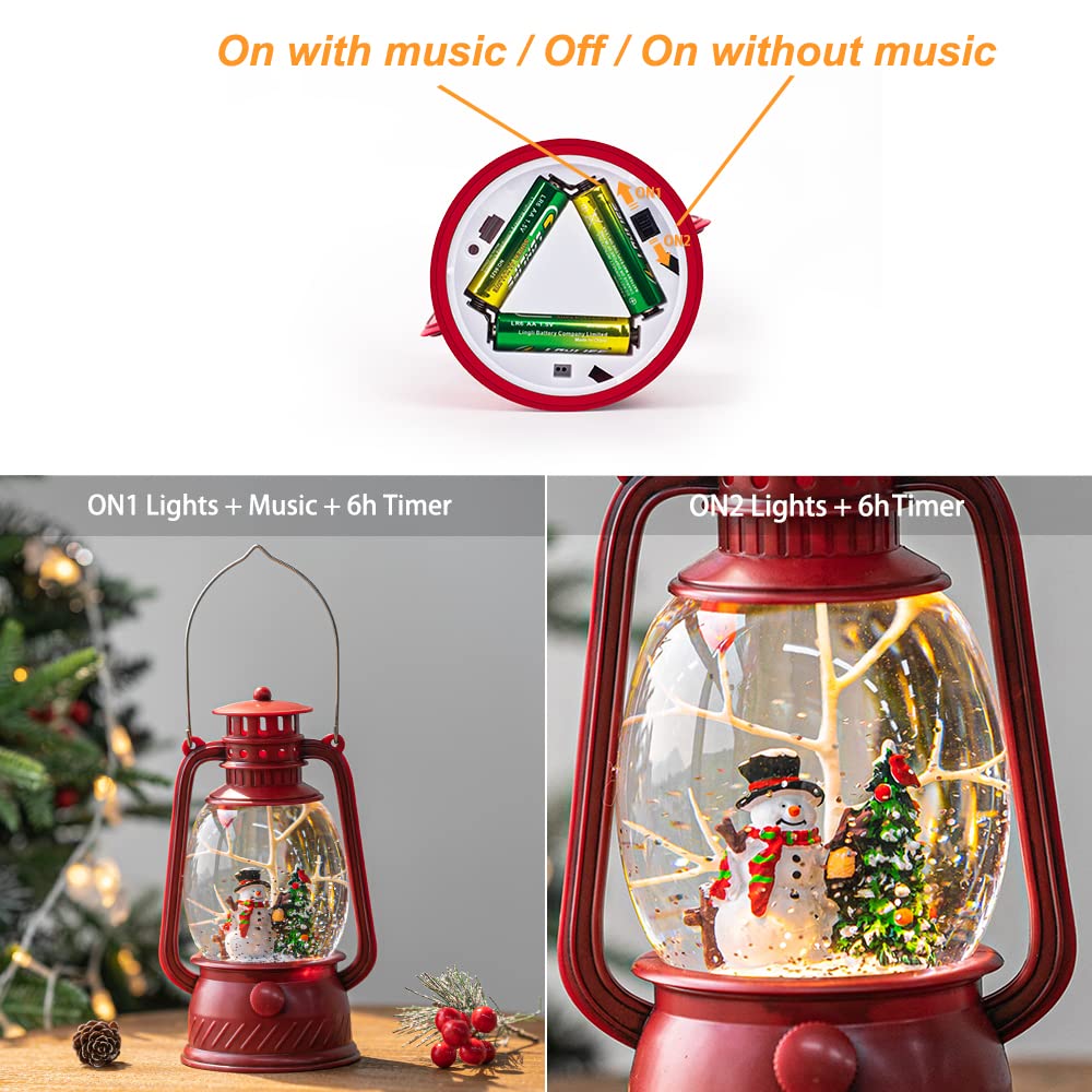 Christmas Musical Snow Globe Lantern