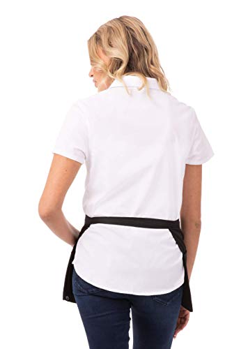 Chef Works unisex adult Waist Apron apparel accessories, Black, One Size US