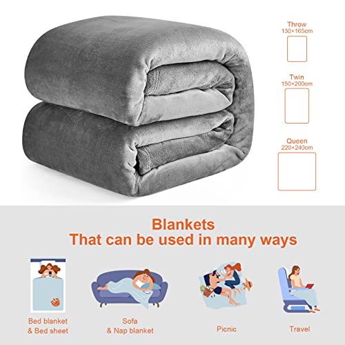 EHEYCIGA Blanket for Men & Women Grey Standard Size 35 Inches