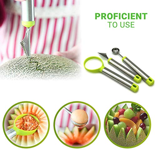 30 PCS Fruit slicer set Fruit Shape Cutters, mini Cookie Cutters, Apple Slicer, Avocado Cutter, Banana Slicer, Watermelon Cutter, melon baller, Carving Knife, vegetable cutters Carespot