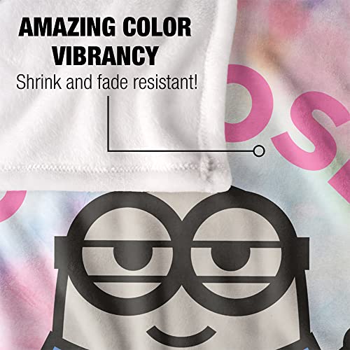 Minions Choose Snooze Tie Dye Silky Touch Super Soft Throw Blanket 36" x 58"