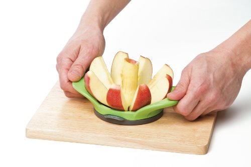 Prepworks by Progressive Wedge and Pop Apple and Pear Slicer, 8 Slices, Attached Safety Cover Protect Fingers while In-Use and Blades while in Storage