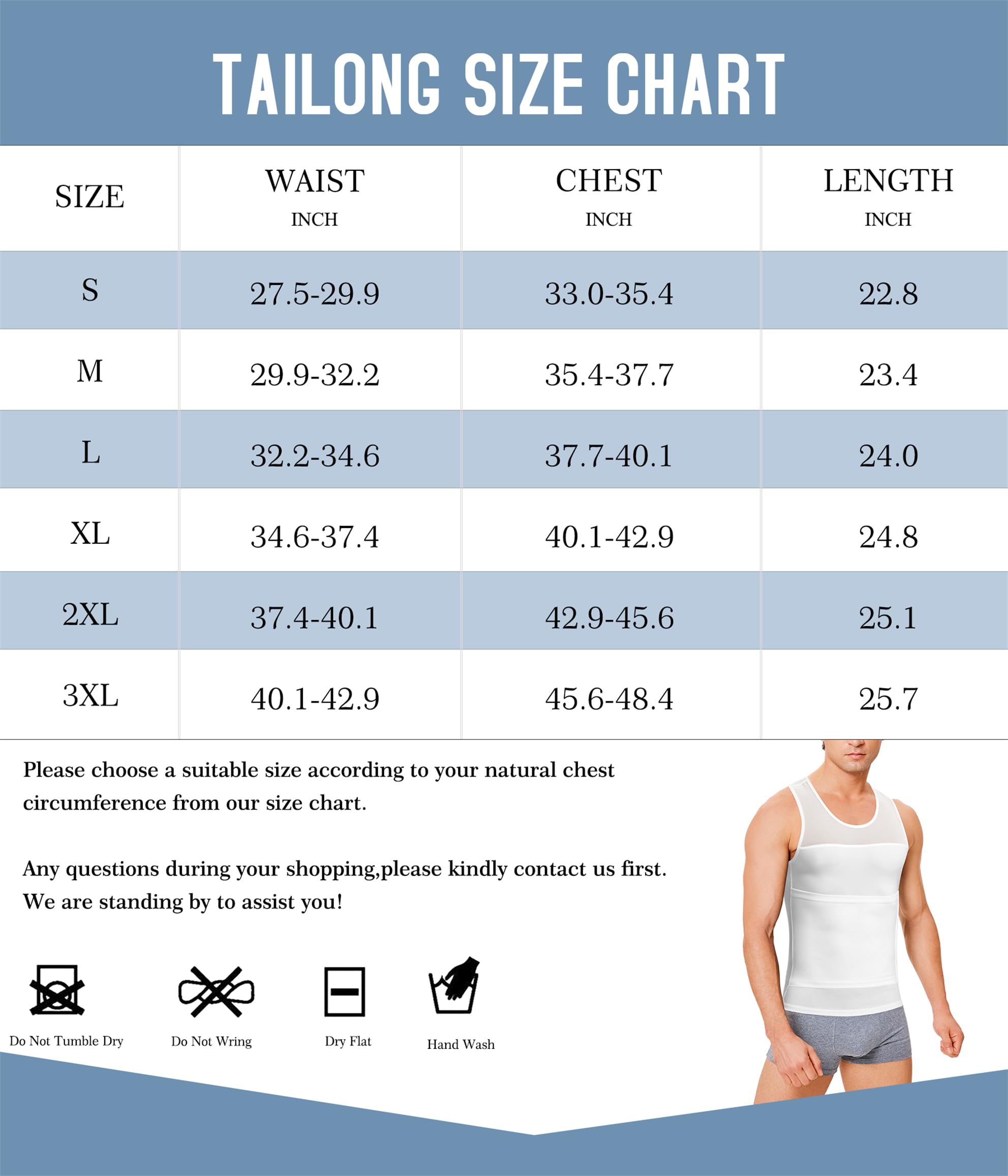 Men Body Shaper Slimming Vest Tight Tank Top Compression Shirt Tummy Control Underwear Moobs Binder (White, L)