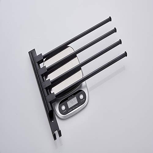 Nevup Swivel Towel Bar Rustproof Wall Mount Bathroom Swing Out Towel Shelf Self Adhesive with Glue or Wall Mount with Screws Folding Arm Hand Towel Rack