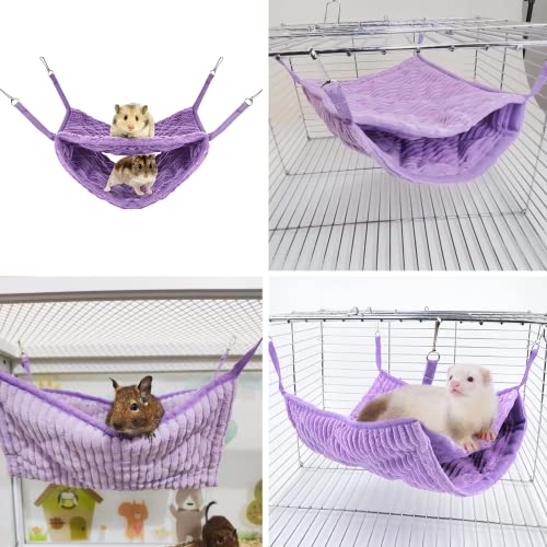 Bangminda Small Animal Hammock Ferret Hammock Hammock Tunnel Hamster Squirrel Sugar Slingshot Guinea Pig Ferret Accessories Hanging Hiding Tunnel Tube Toy for Cage