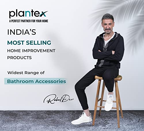 Plantex Acrylic Shelf- Floating Wall Ledge Display Shelf for Bathroom/Kitchen/Bedroom/Livingroom- Wall Mounted (White)