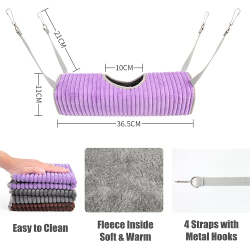Bangminda Small Animal Hammock Ferret Hammock Hammock Tunnel Hamster Squirrel Sugar Slingshot Guinea Pig Ferret Accessories Hanging Hiding Tunnel Tube Toy for Cage