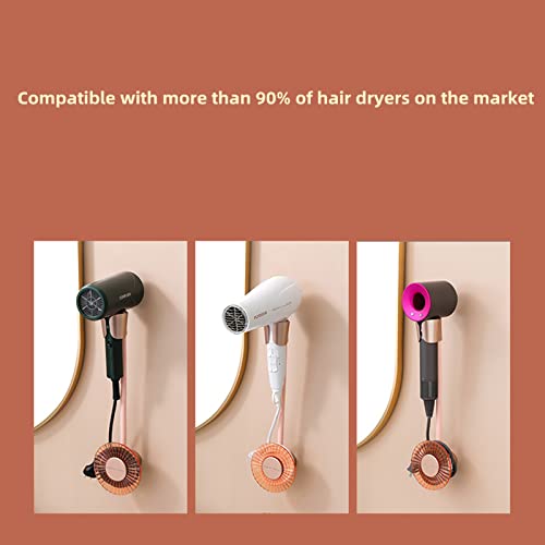 HZWZ Wall-mounted hole-free adjustable universal hair dryer bracket, free hands, hair dryer storage rack, wall-mounted hair dryer lazy bracket tool-free installation
