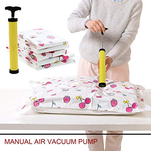 Lobonbo Compact Size Manual Vacuum Bag Space Saver Saving Seal Compressed Storage Bag Pump Compact Hand Air Vacuum Pump(Black & Yellow)