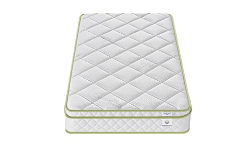 Twin Mattress - 8" Hybrid Mattress with Foam and Spring for Optimal Support and Comfort - Quilted Foam Soft Top - Rolled in a Box - Medium Firm - Oliver & Smith