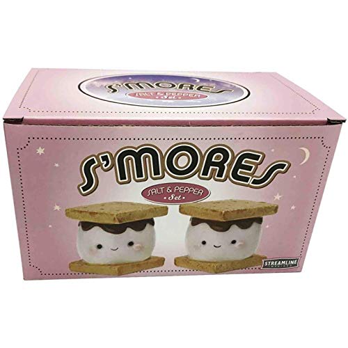 Streamline Imagined Marshmallow Smores Salt and Pepper Shaker Set Ceramic