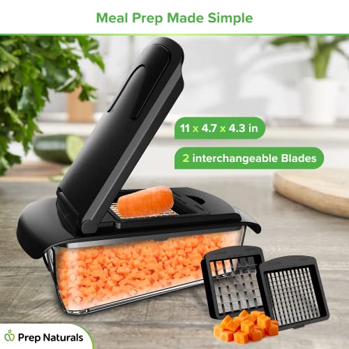Vegetable Chopper, Veggie Chopper - Chopper Vegetable Cutter, Food Chopper & Onion Chopper - Veggie Chopper With Container, Vegetable Chopper With Container, Onion Chopper Dicers, Choppers - Black
