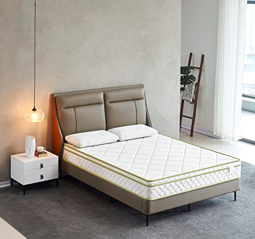 Twin Mattress - 8" Hybrid Mattress with Foam and Spring for Optimal Support and Comfort - Quilted Foam Soft Top - Rolled in a Box - Medium Firm - Oliver & Smith