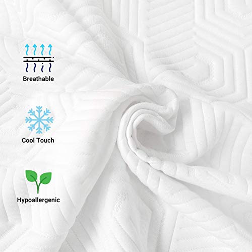 LINCELLI 3 Inch Memory Foam Mattress Topper Queen | Select High Density Supportive Memory Foam Pad | Firm Mattress Topper