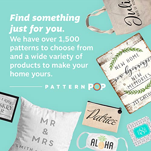 Pattern Pop Personalized State of Massachusetts Home Throw Pillow Cover - 17X17 Throw Pillow Cover (NO Insert) - Decorative Throw Pillow Cover (Throw Pillow Cover)