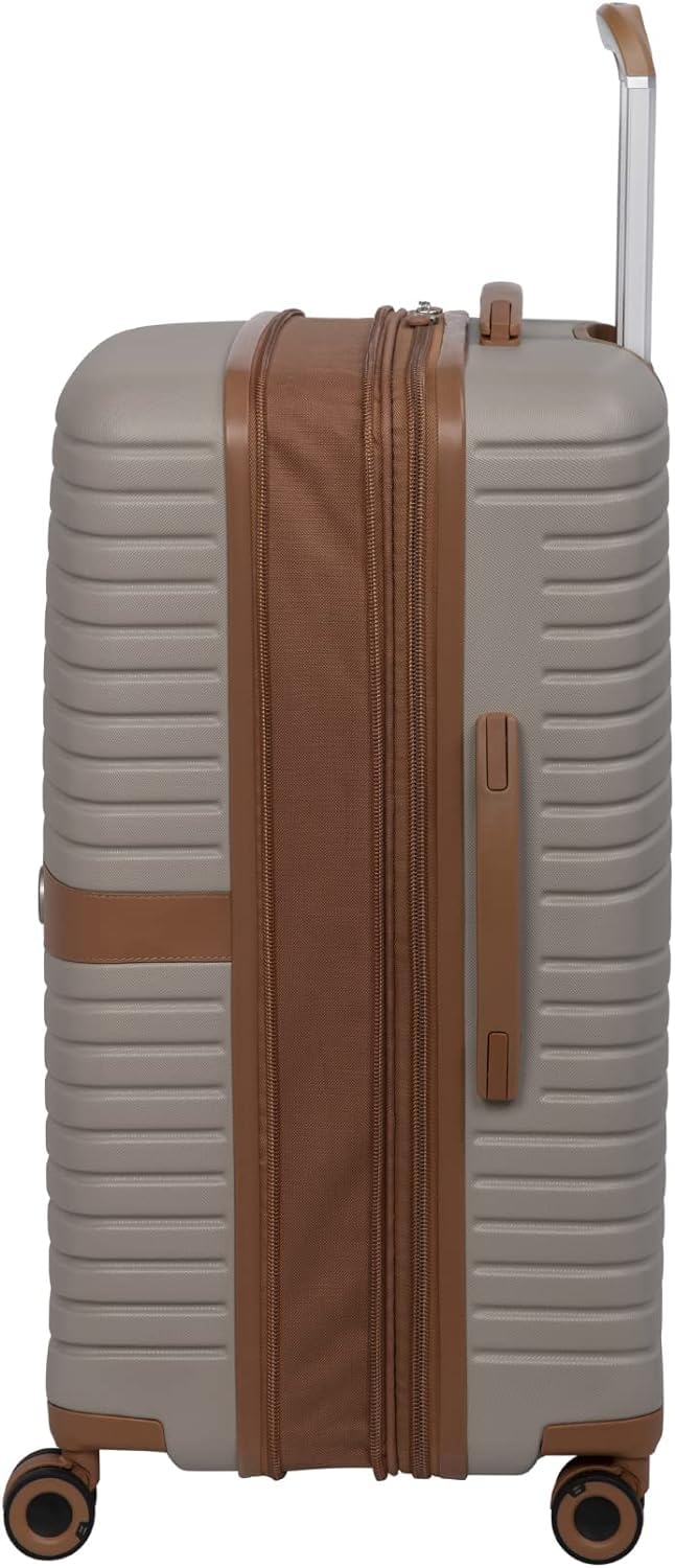 it luggage Encompass 31" Hardside Checked 8 Wheel Expandable Spinner, Beige and Brown