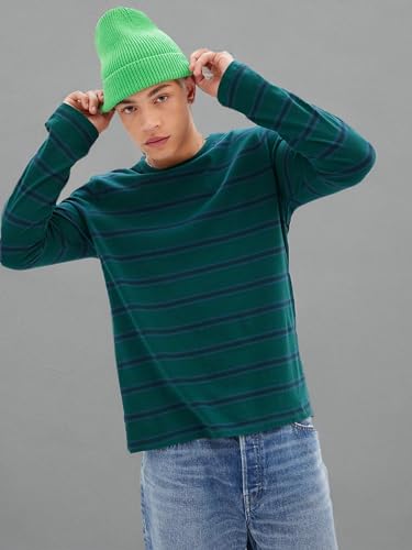 GAP Mens Everyday Soft Long Sleeve T-Shirt T Shirt, June Bug 19-5414 TCX, Medium US