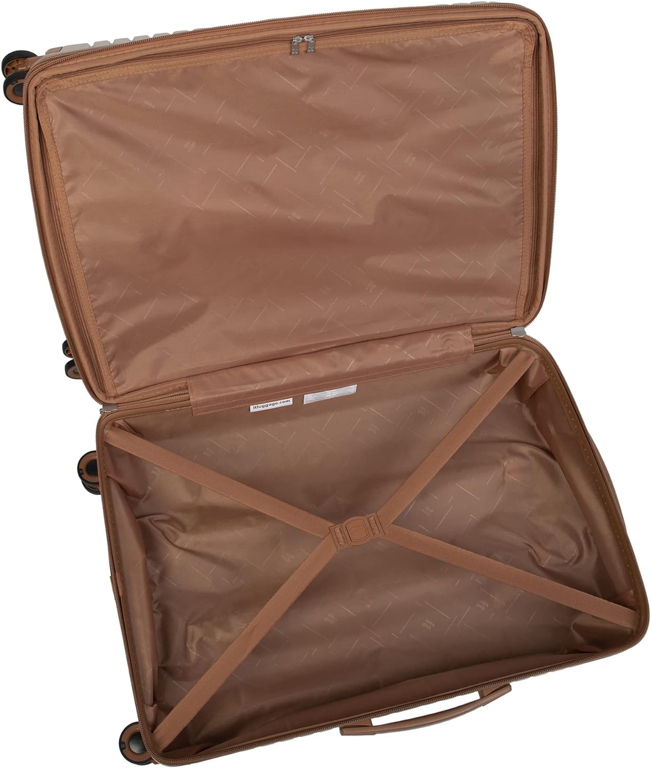 it luggage Encompass 31" Hardside Checked 8 Wheel Expandable Spinner, Beige and Brown