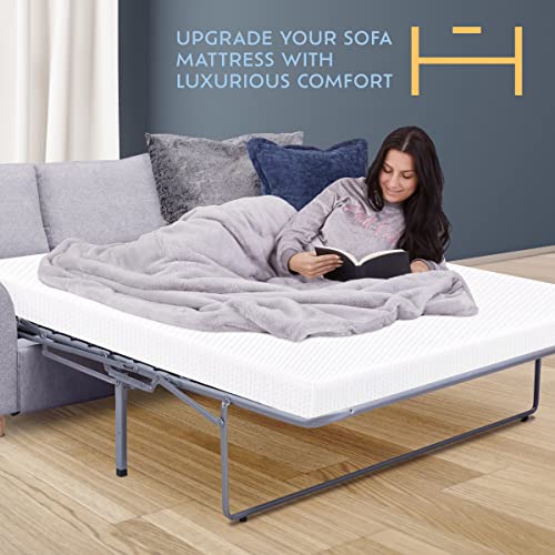 Heyward Premium Memory Foam Sofa Bed Replacement Mattress for Queen Size Sleeper | 4.5β Inch | CertiPUR-US Certified | Washable Material w/Non-Slip Base | 73βL x 58βW x 4.5βH
