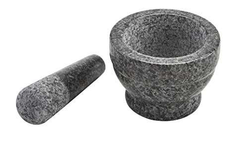 IMUSA USA Small Polished Mortar and Pestle, 3.75”, Granite