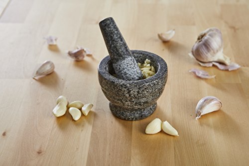 IMUSA USA Small Polished Mortar and Pestle, 3.75”, Granite