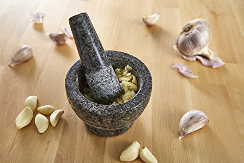 IMUSA USA Small Polished Mortar and Pestle, 3.75”, Granite