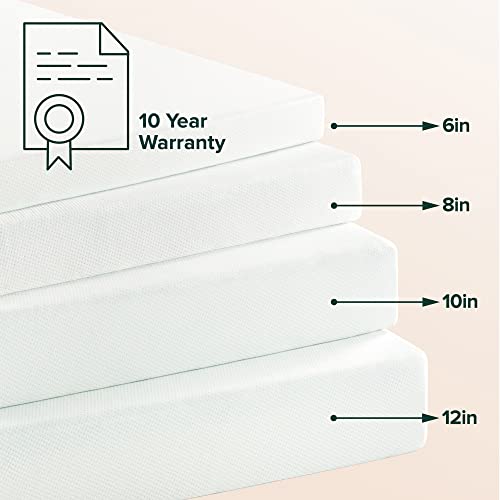 Zinus 6 Inch Green Tea Memory Foam Mattress / CertiPUR-US Certified / Bed-in-a-Box / Pressure Relieving, Narrow Twin