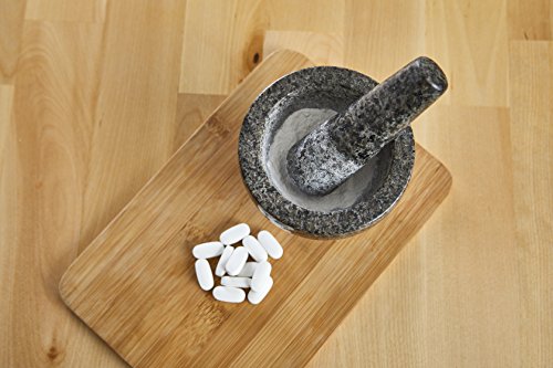 IMUSA USA Small Polished Mortar and Pestle, 3.75”, Granite