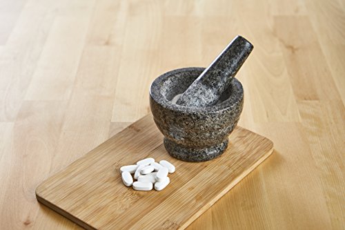 IMUSA USA Small Polished Mortar and Pestle, 3.75”, Granite