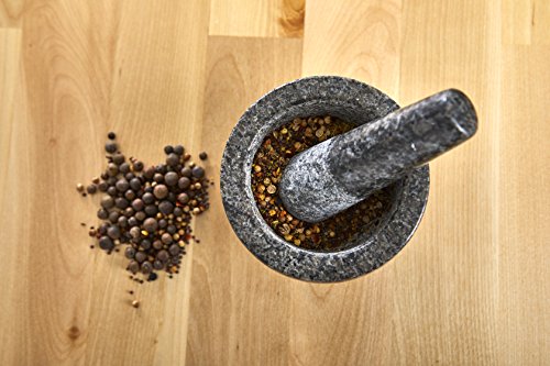 IMUSA USA Small Polished Mortar and Pestle, 3.75”, Granite