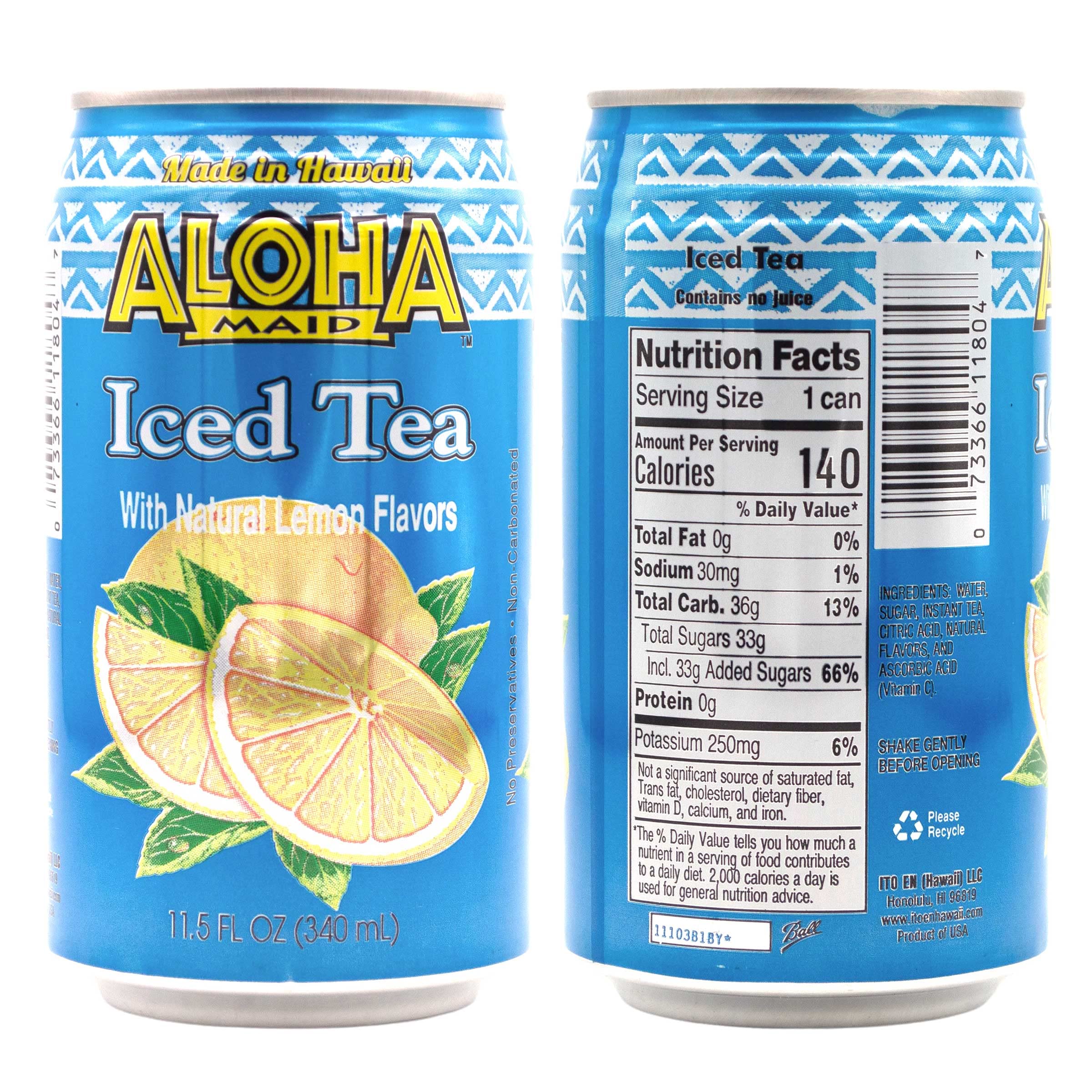 Aloha Maid Drinks, Variety, All Flavors, 1 Can per Flavor, Total 10 Cans