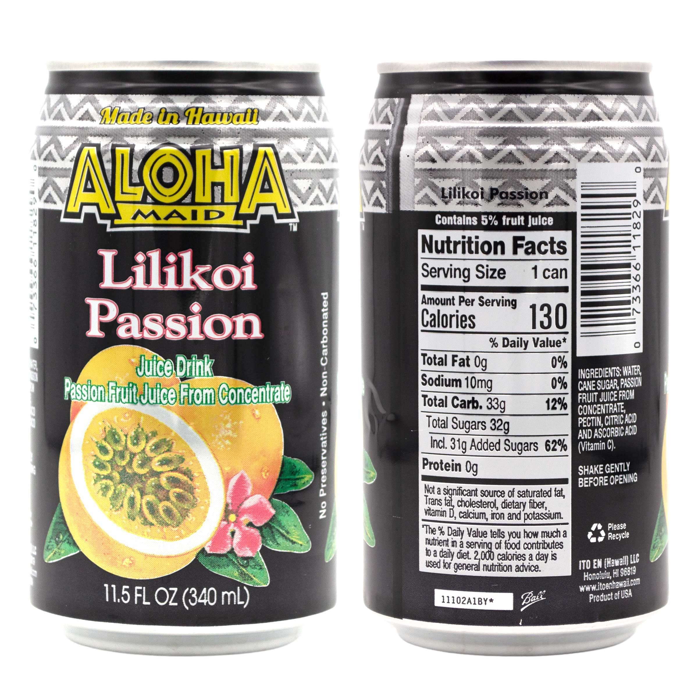 Aloha Maid Drinks, Variety, All Flavors, 1 Can per Flavor, Total 10 Cans