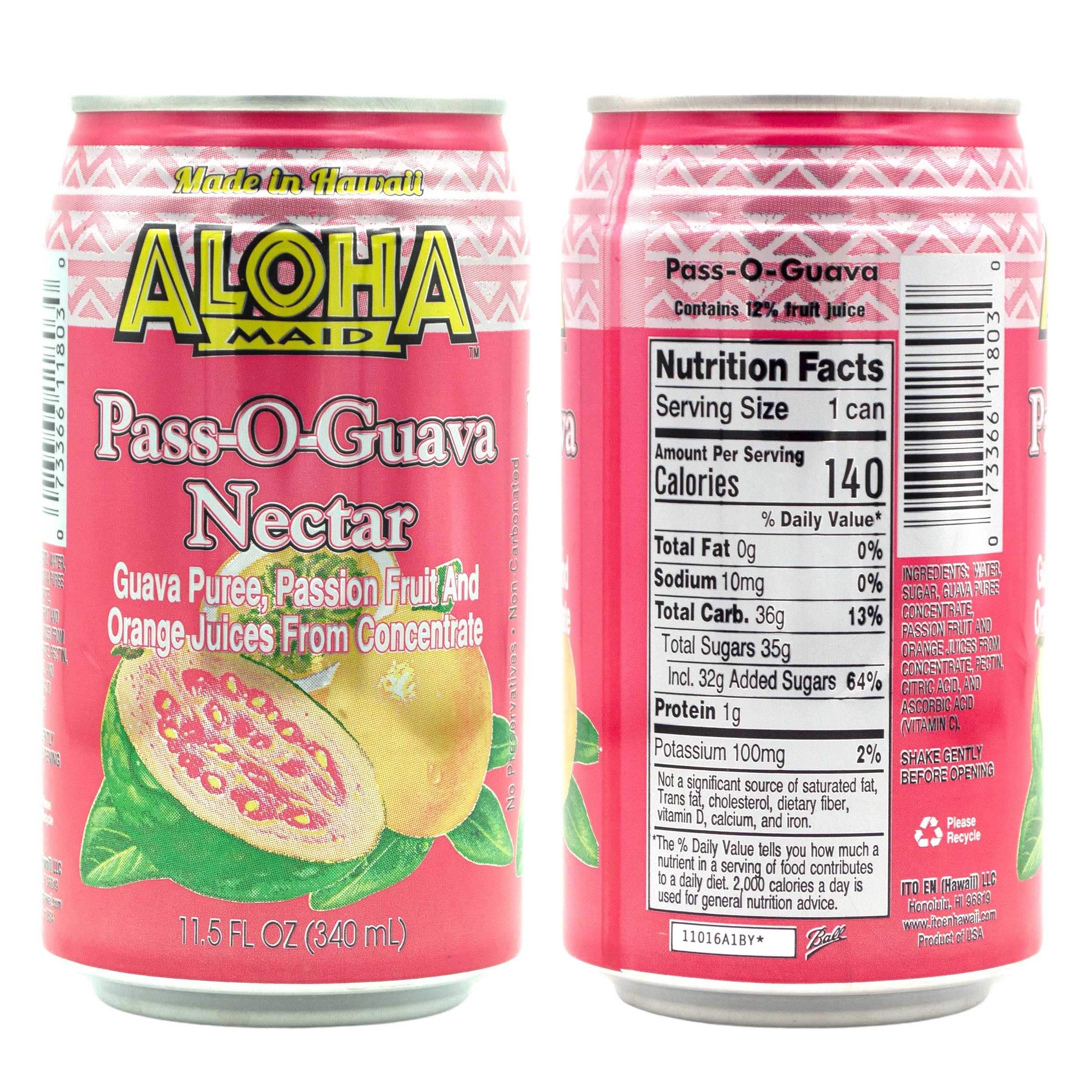 Aloha Maid Drinks, Variety, All Flavors, 1 Can per Flavor, Total 10 Cans