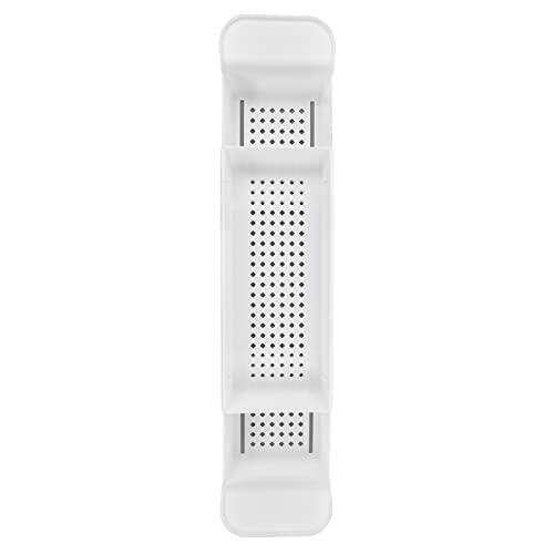 Expandable Bathtub Caddy Tray, Multifunction Bath Organizer Rack Holder for Candle Towel Book Phone Storage(White)