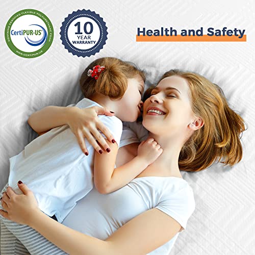 IULULU Full Mattress, 6 inch Memory Foam Mattress in a Box Full Size for Bunk Bed, Medium Firm, CertiPUR-US Certified, Made in USA, White