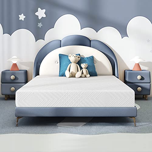 IULULU Full Mattress, 6 inch Memory Foam Mattress in a Box Full Size for Bunk Bed, Medium Firm, CertiPUR-US Certified, Made in USA, White