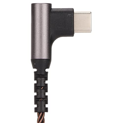 Headphone Upgrade Cable, Bronze Earphone Replacement Upgrade Cable Clear Sound Gold Plated Plug 3.5mm/A2DC Plug with Mic Wire Control for LS200 for E50