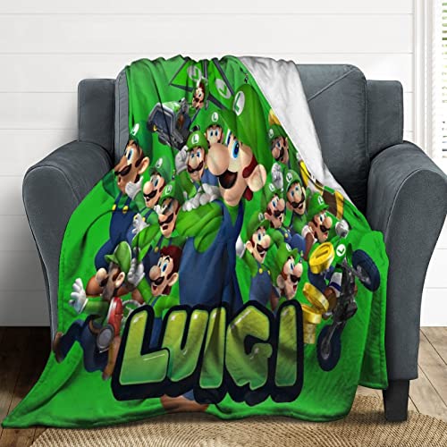 SCGOLD Throw Blanket, 40x50 inch Fleece Blanket Lightweight Blankets for Sofa, Couch, Bed, Camping, Travel - Super Soft Cozy Microfiber Blanket & Xmas Gift, Green