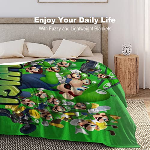SCGOLD Throw Blanket, 40x50 inch Fleece Blanket Lightweight Blankets for Sofa, Couch, Bed, Camping, Travel - Super Soft Cozy Microfiber Blanket & Xmas Gift, Green