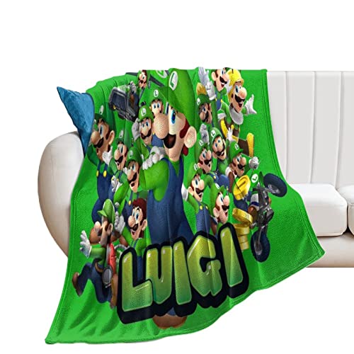 SCGOLD Throw Blanket, 40x50 inch Fleece Blanket Lightweight Blankets for Sofa, Couch, Bed, Camping, Travel - Super Soft Cozy Microfiber Blanket & Xmas Gift, Green